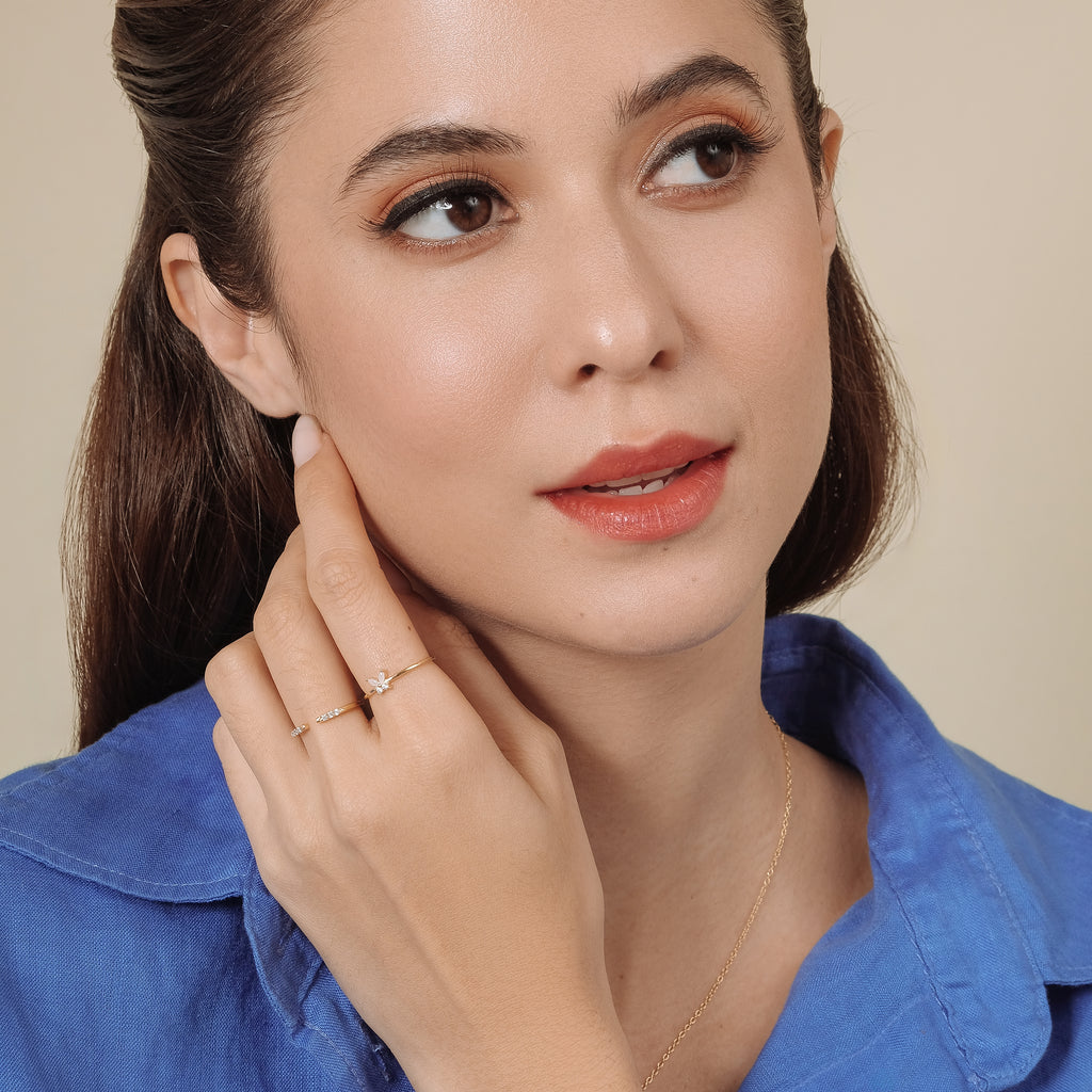 Seek Shine Tier CZ Ring (18K Gold Vermeil)