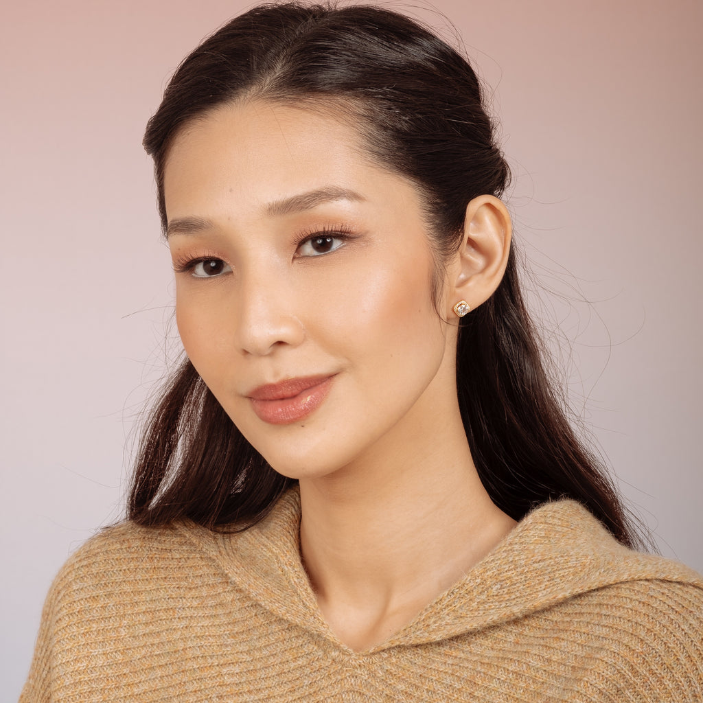 Seek Shine Vicky CZ Stud Earrings (18K Gold Vermeil)