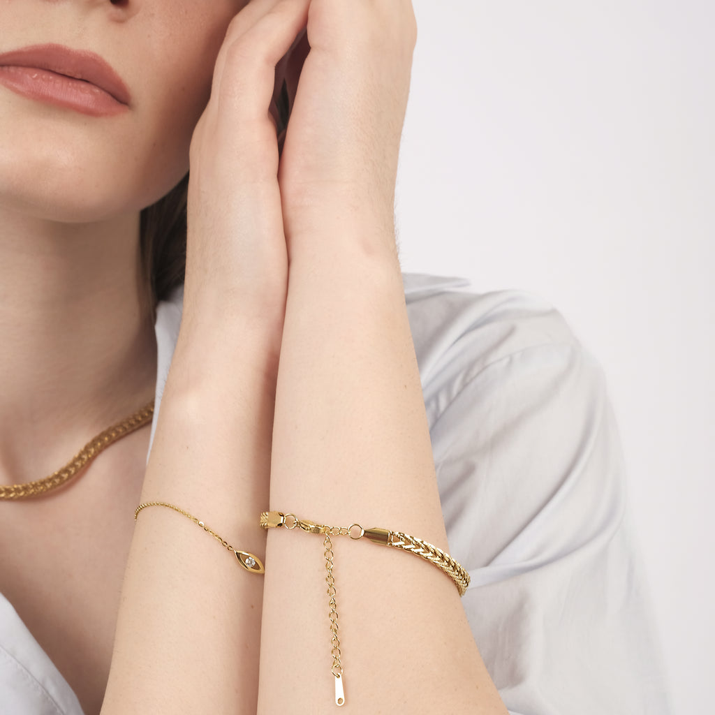 Seek Shine Foss Bracelet (18K Gold Stainless Steel)