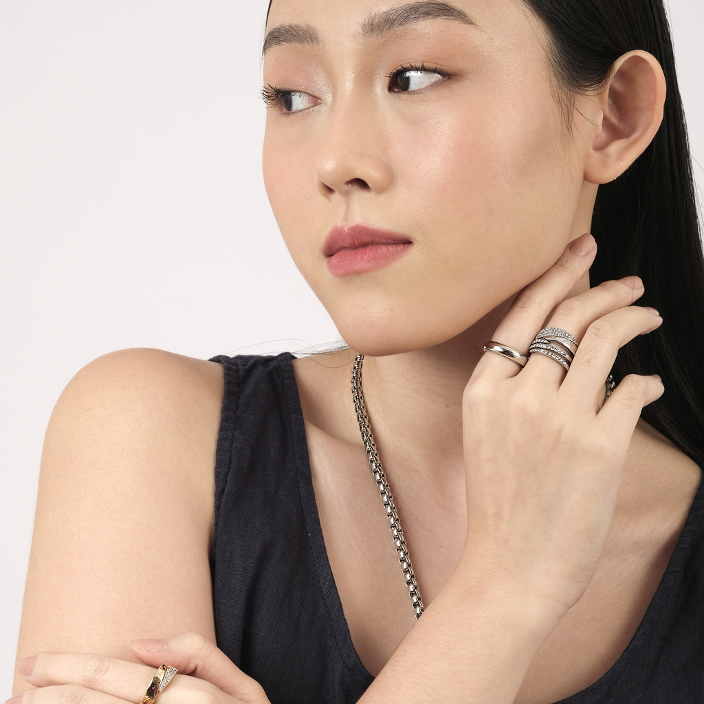 Seek Shine Hugo CZ Ring (Silver Brass)