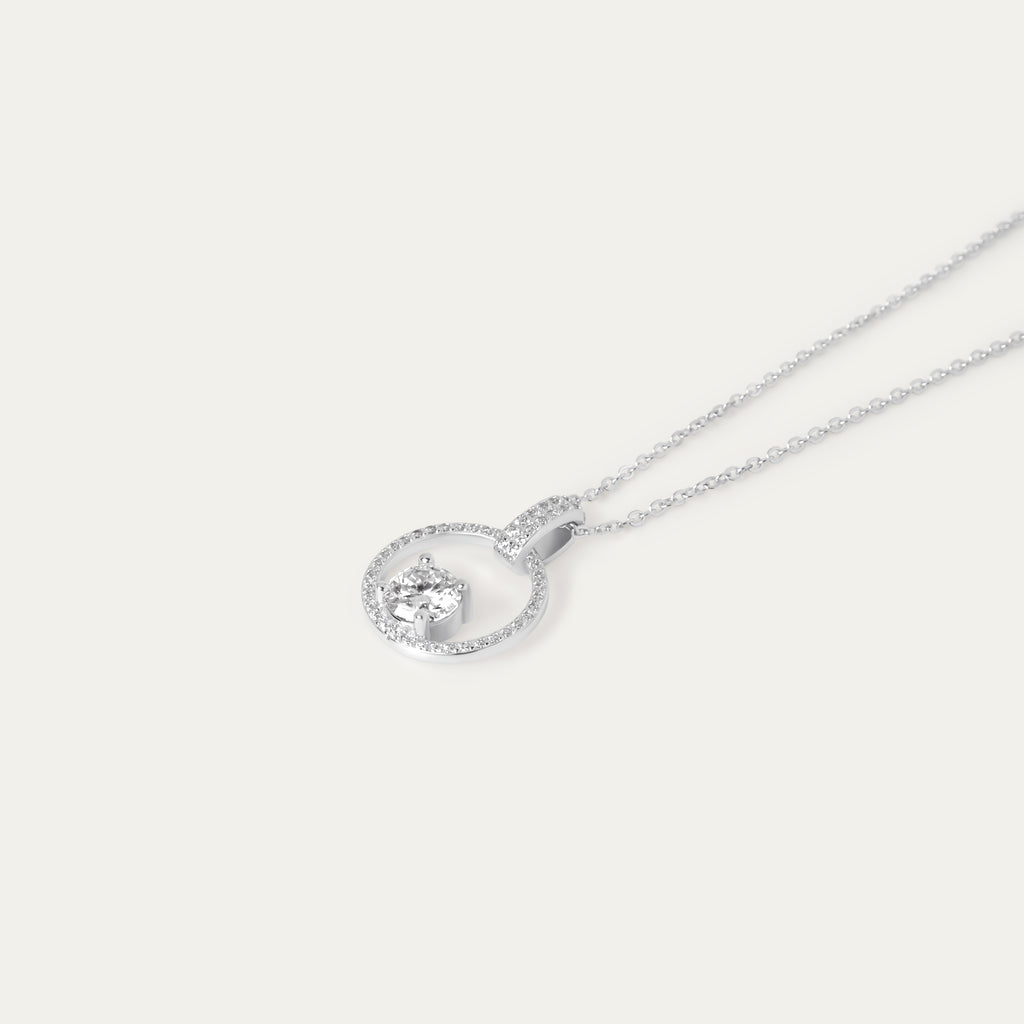 Seek Shine Pan 1.0ct Moissanite Necklace (925 Sterling Silver)