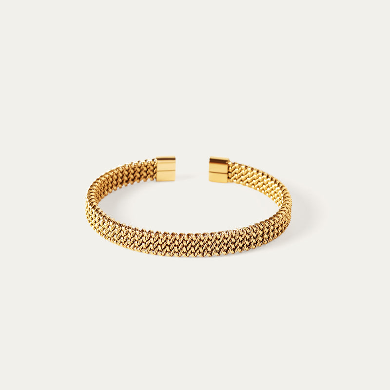 Seek Shine Savi Tiny Bangle (18K Gold Stainless Steel)