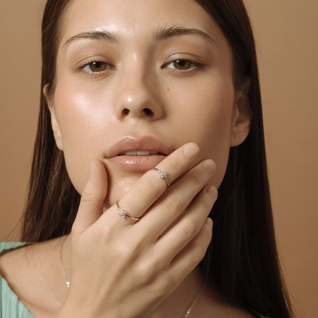 Seek Shine Tier CZ Ring (18K Gold Vermeil)