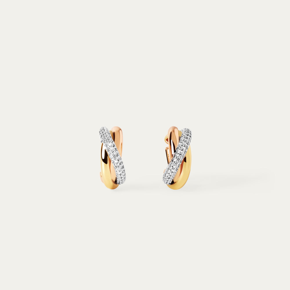 Seek Shine Trini CZ Earrings (18K Gold Stainless Steel)