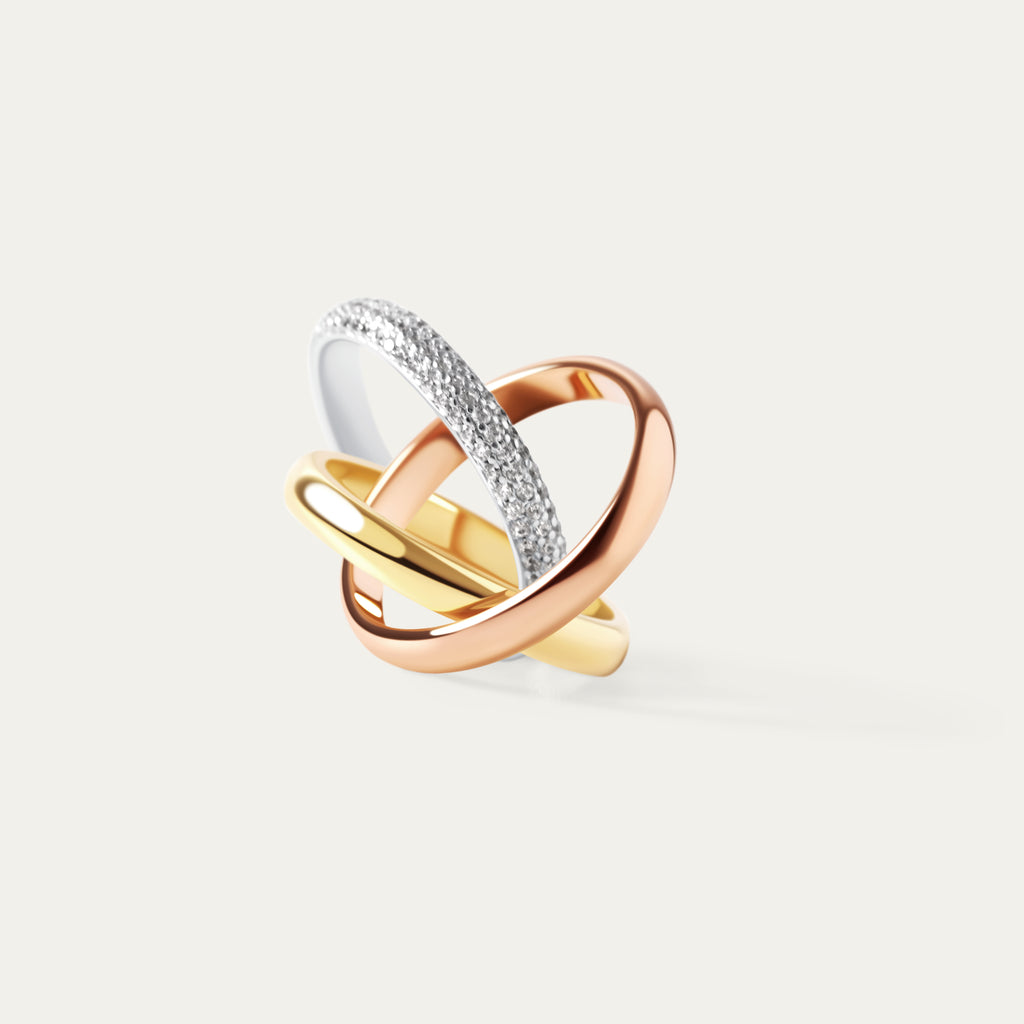 Seek Shine Trini CZ Ring (18K Gold Brass, Size 4)